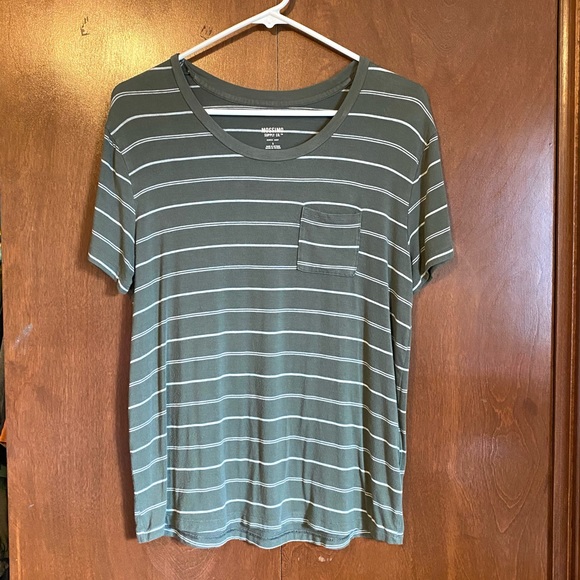 Mossimo Supply Co. | Tops | Mossimo Green Stripped Tshirt | Poshmark